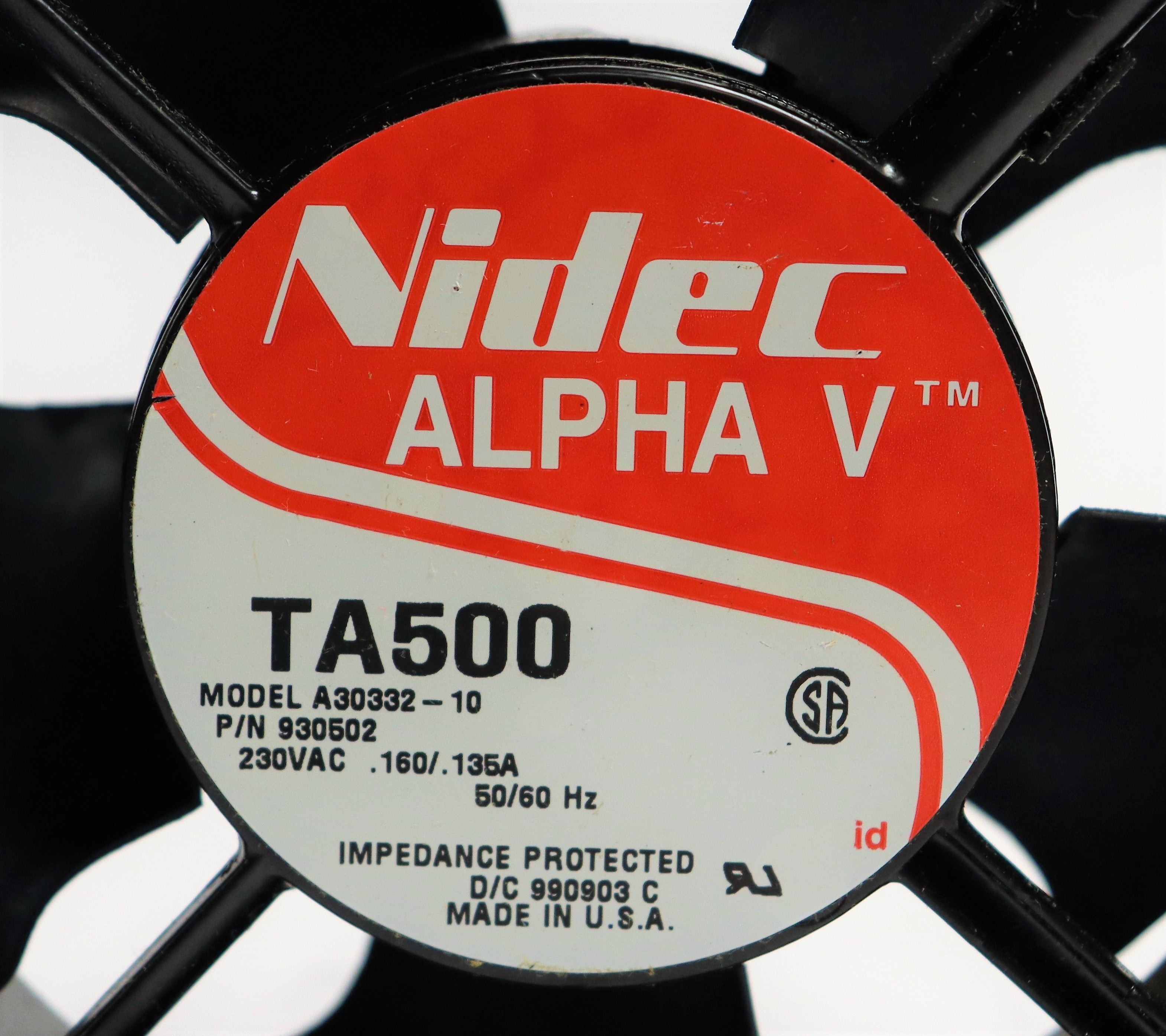 Nidec Alpha V TA500 A30332-10 230VAC 160/135A 50/60 Hz Fan – cpwarehouse