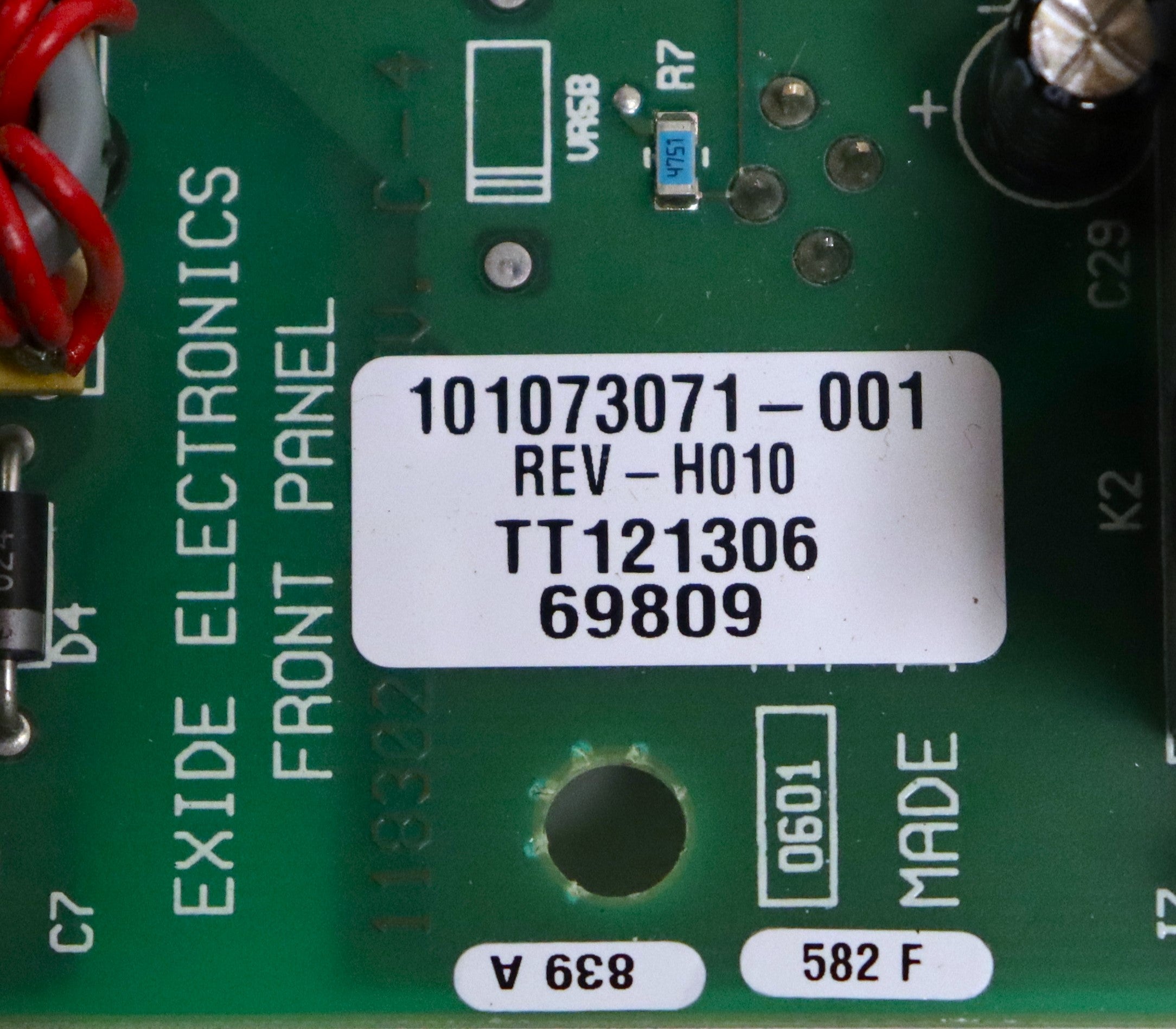 Powerware 101073074-001 REV H010 TT121306 69809 Front Panel Assembly B ...