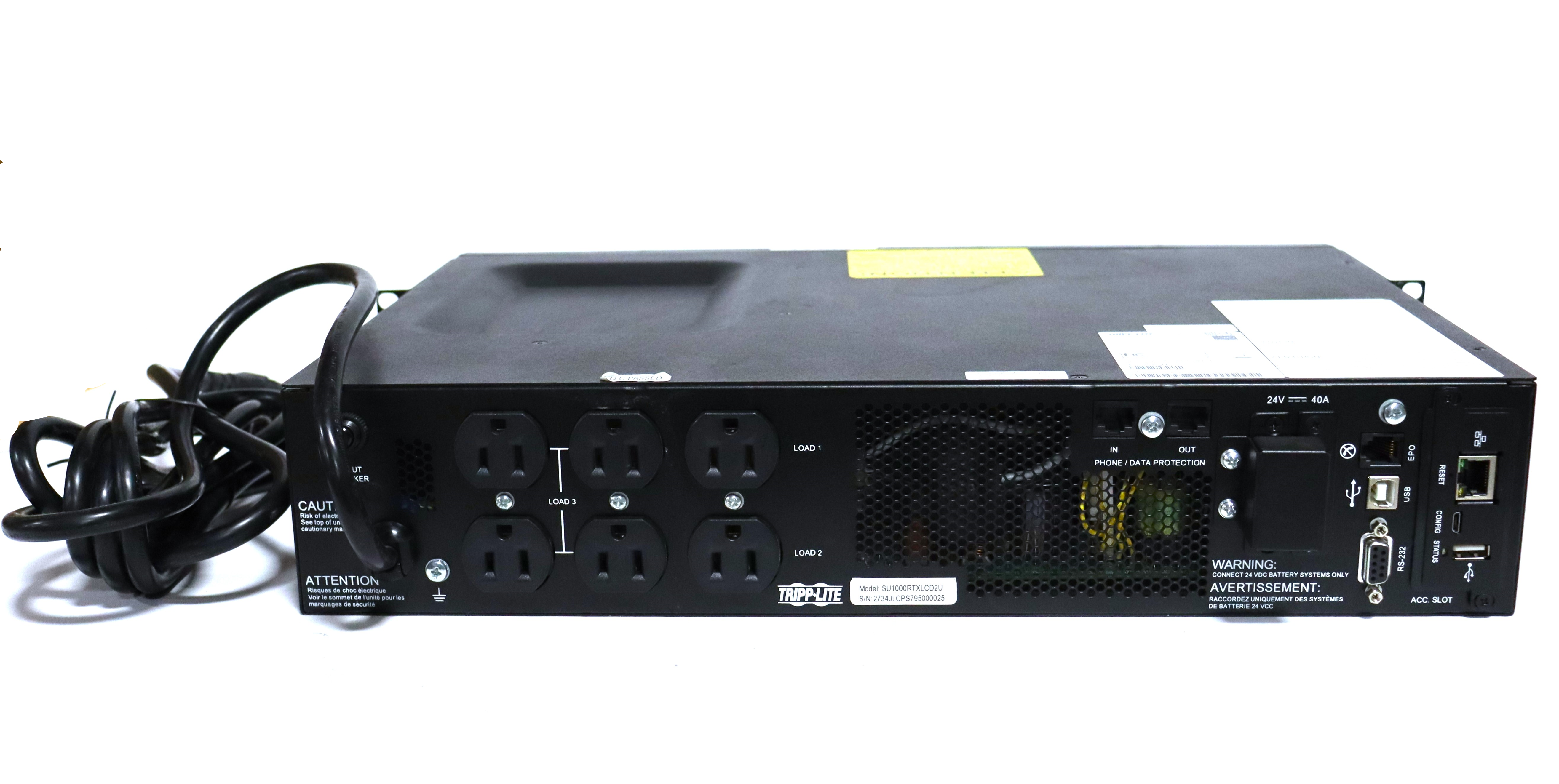 TrippLite 1000VA 900W 120V Double-Conversion UPS (SU1000RTXLCD2U ...