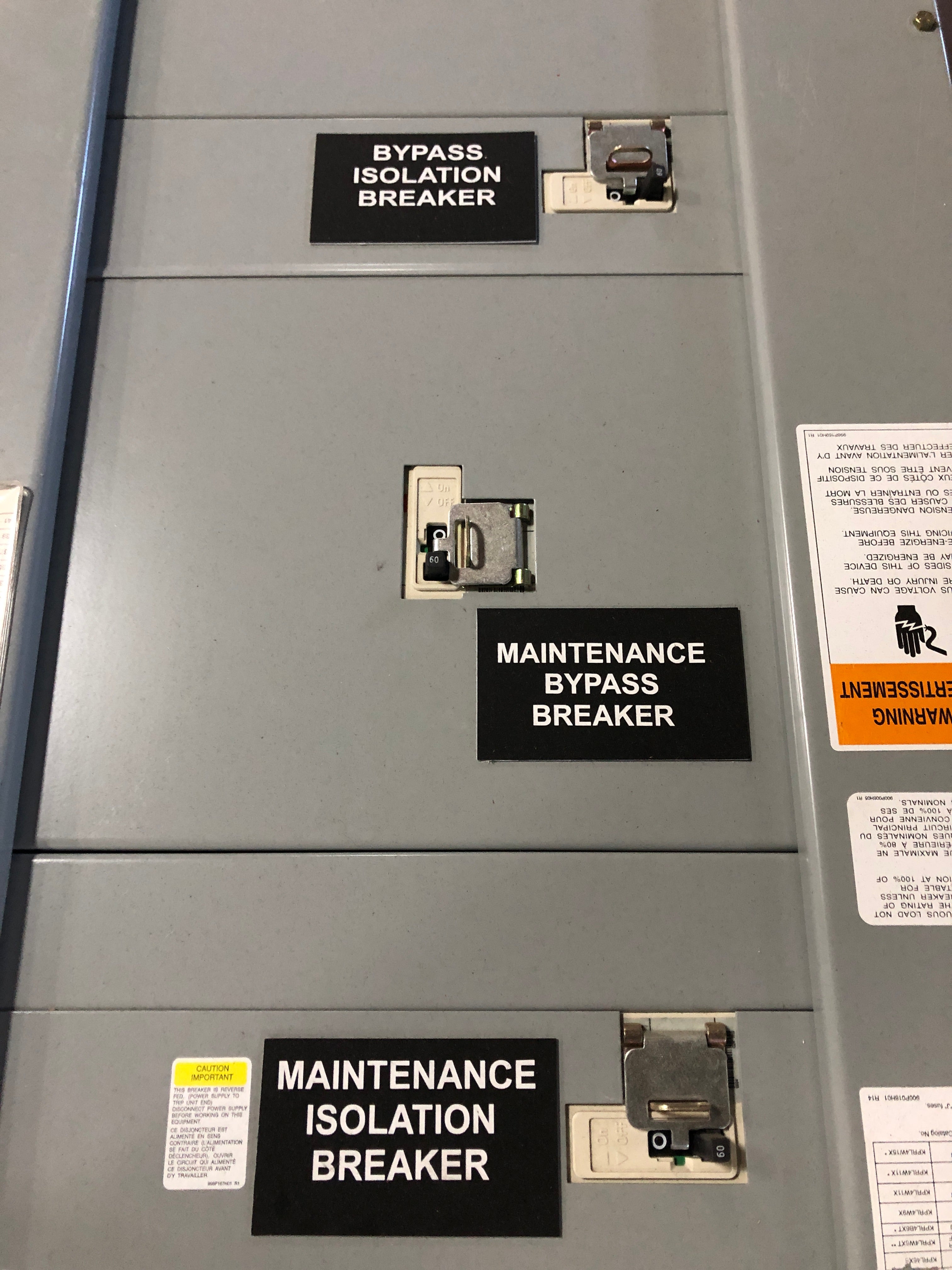 Eaton Pow-R-Line Panelboard 250A 208Y/120V 3 phase 4W Bypass Switch (P ...