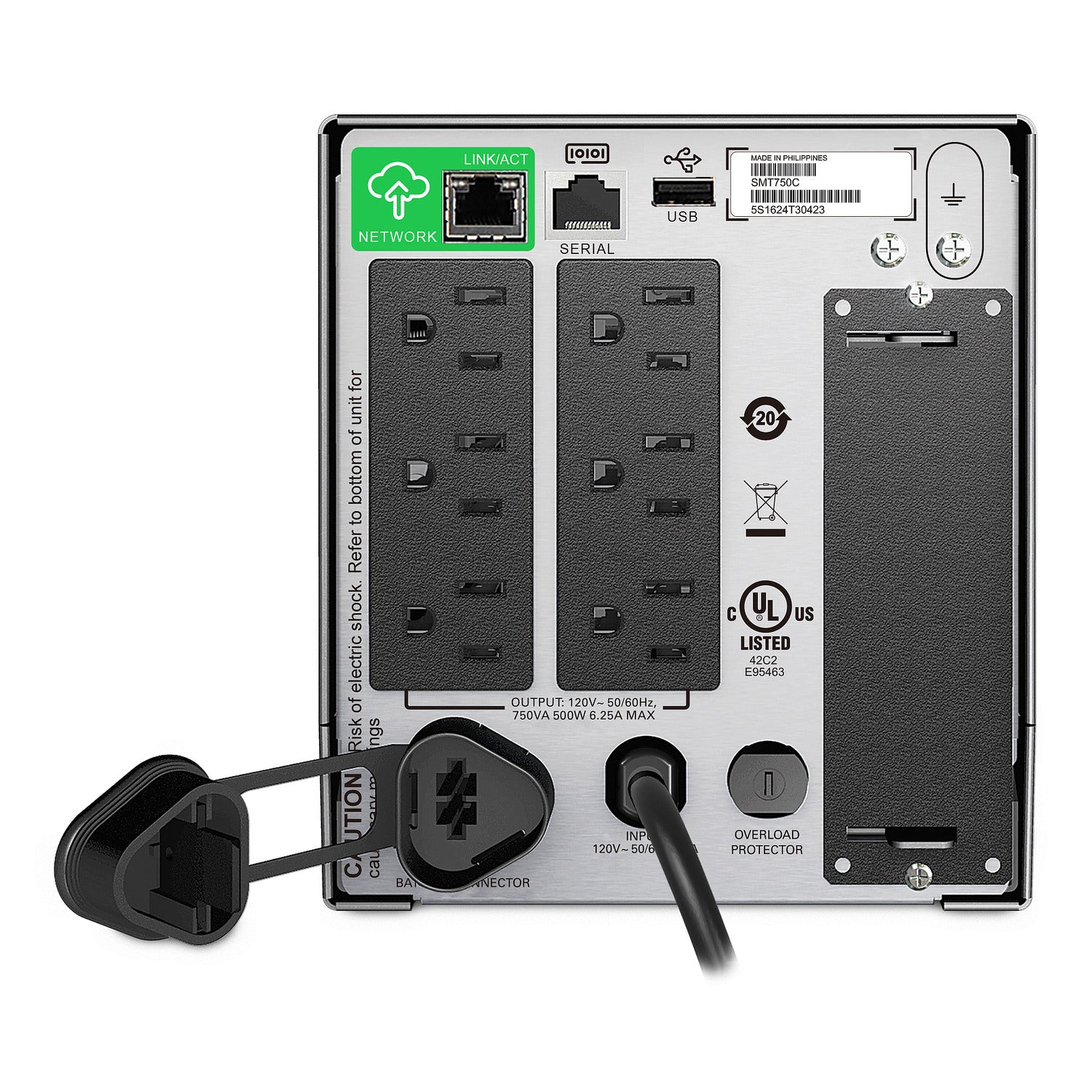 APC Smart UPS 750VA 120V Line Interactive Tower UPS (SMT750C ...