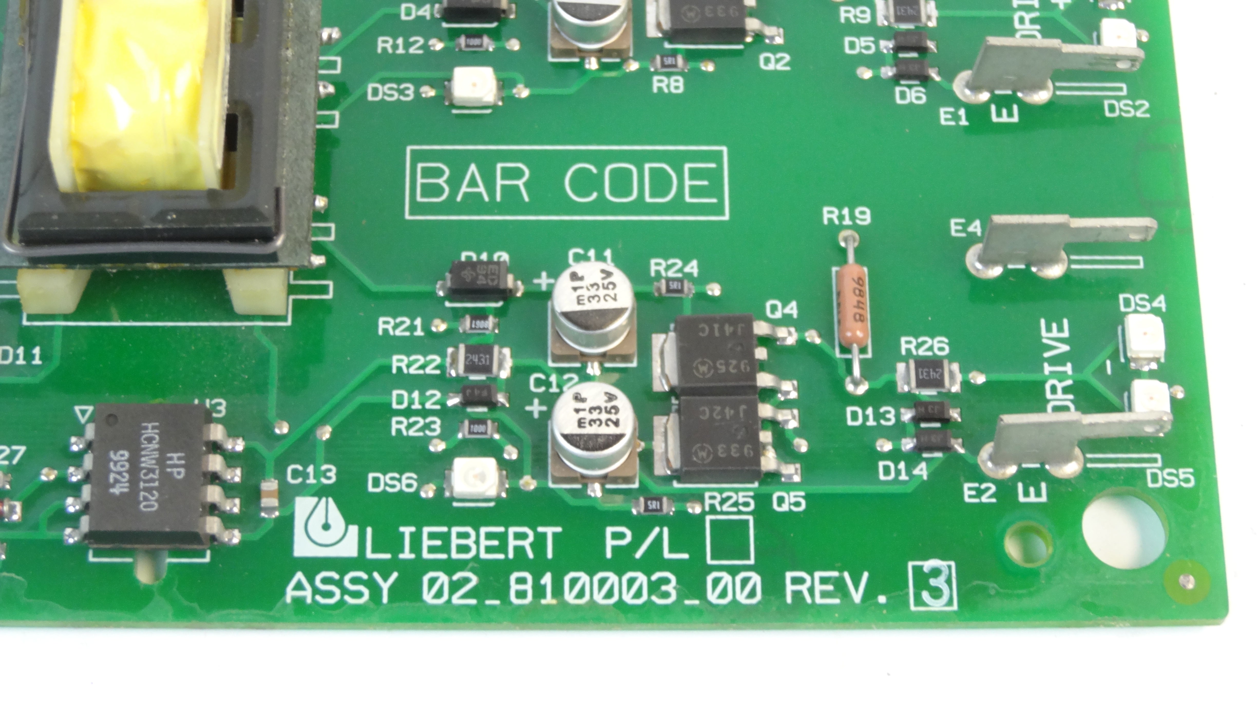 Liebert N Power 02-810003-00 Rev 3 Board PCB Assembly – Critical Parts ...