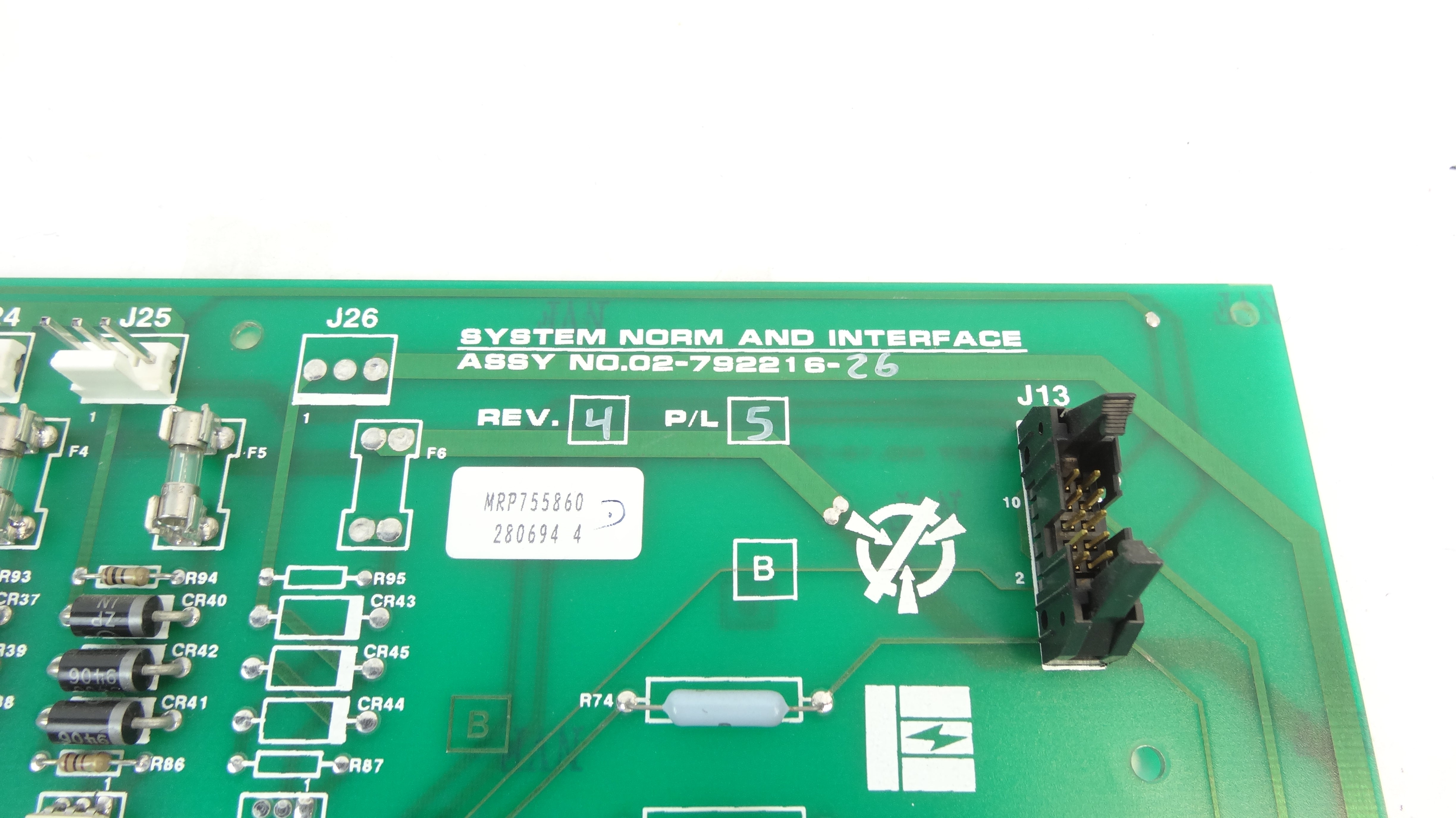 Liebert / Emerson 02-792216-26 Rev 4 P/L 5 System Norm & Interface PCB ...