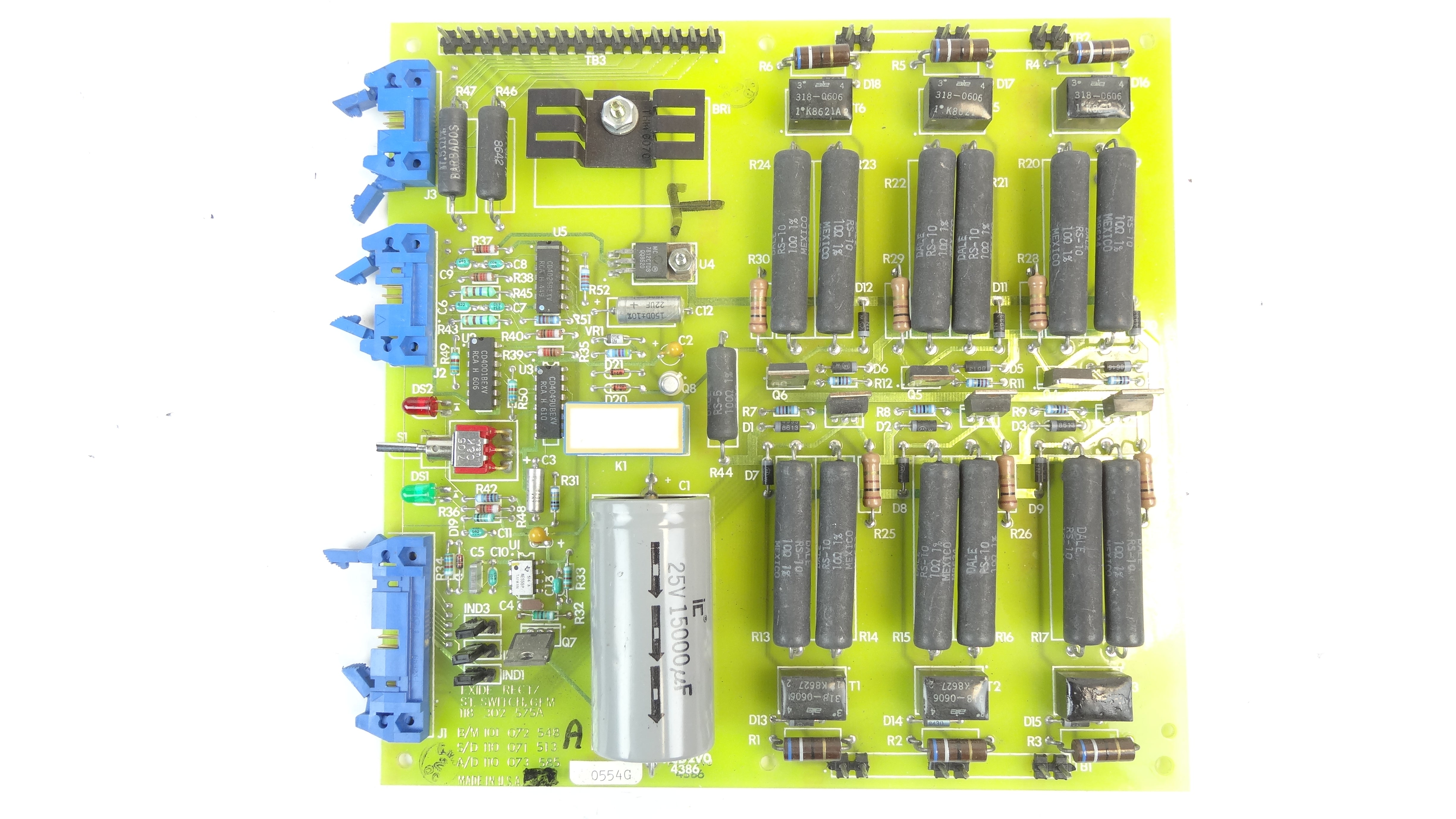 Powerware / Exide 101072548 Rev A / 118302575 Rect / St Switch CFM PCB ...