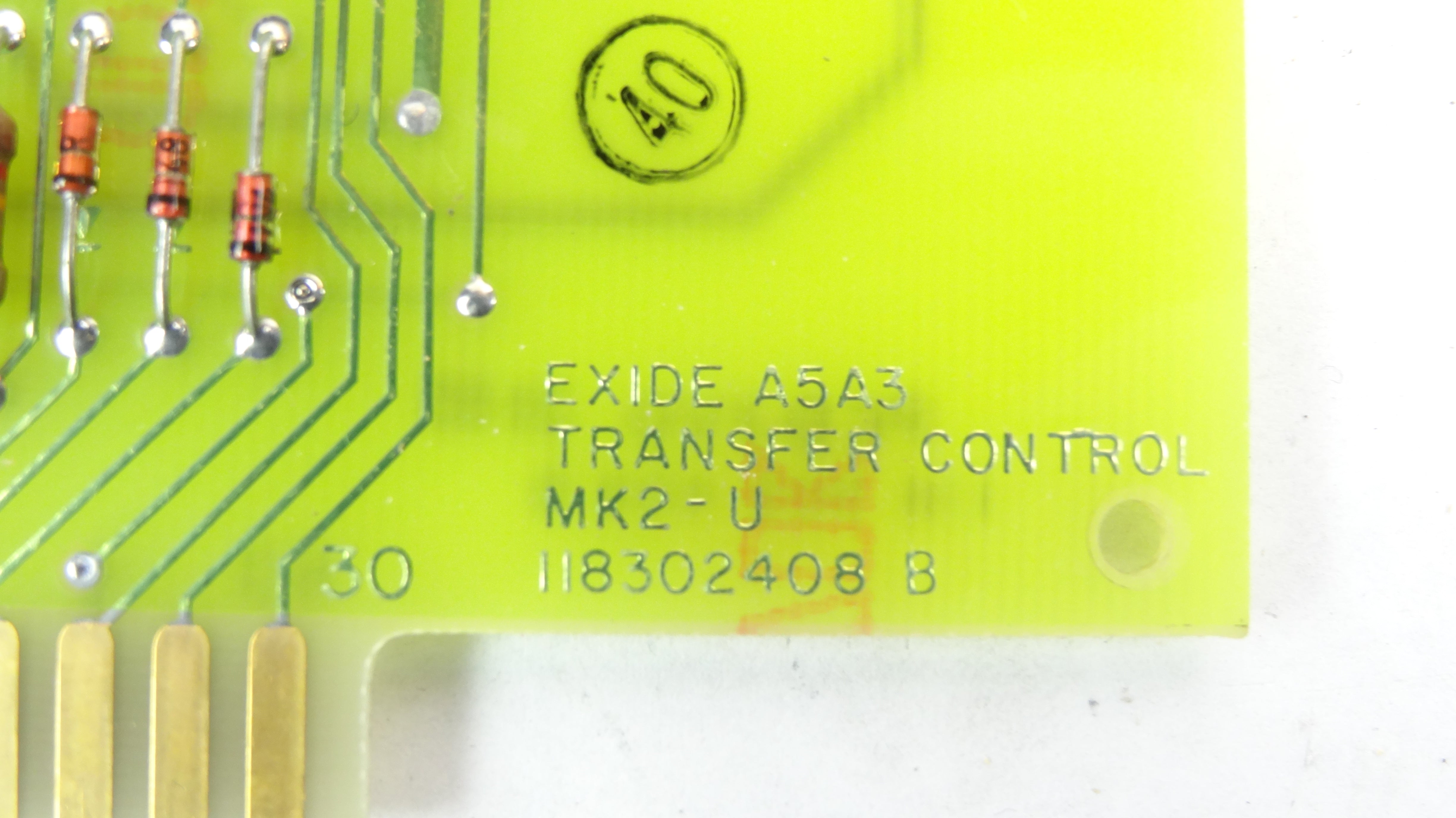 Exide 101072404 Rev D / 118302408 Transfer Control Board PCB Assembly ...