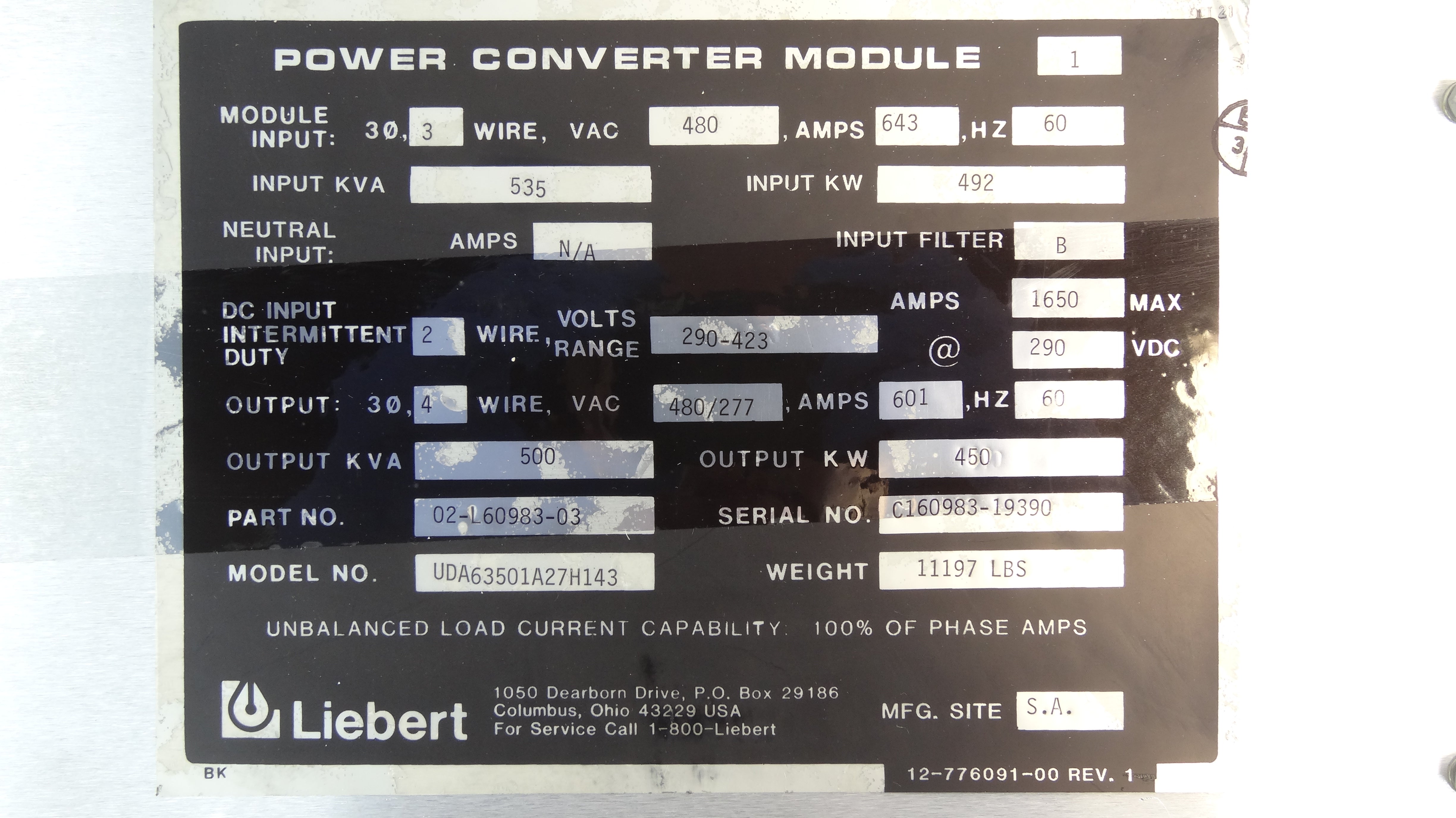 Liebert / Emerson 12-790891-00 Display / Control Panel PCB Assembly ...