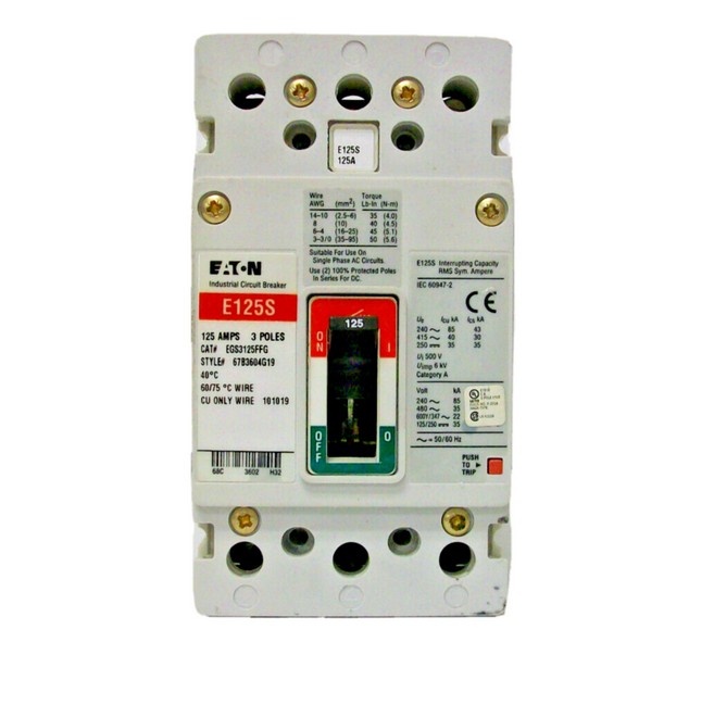 Powerware 9E 20-30kVA E125S Input Breaker 125A – Critical Parts Warehouse