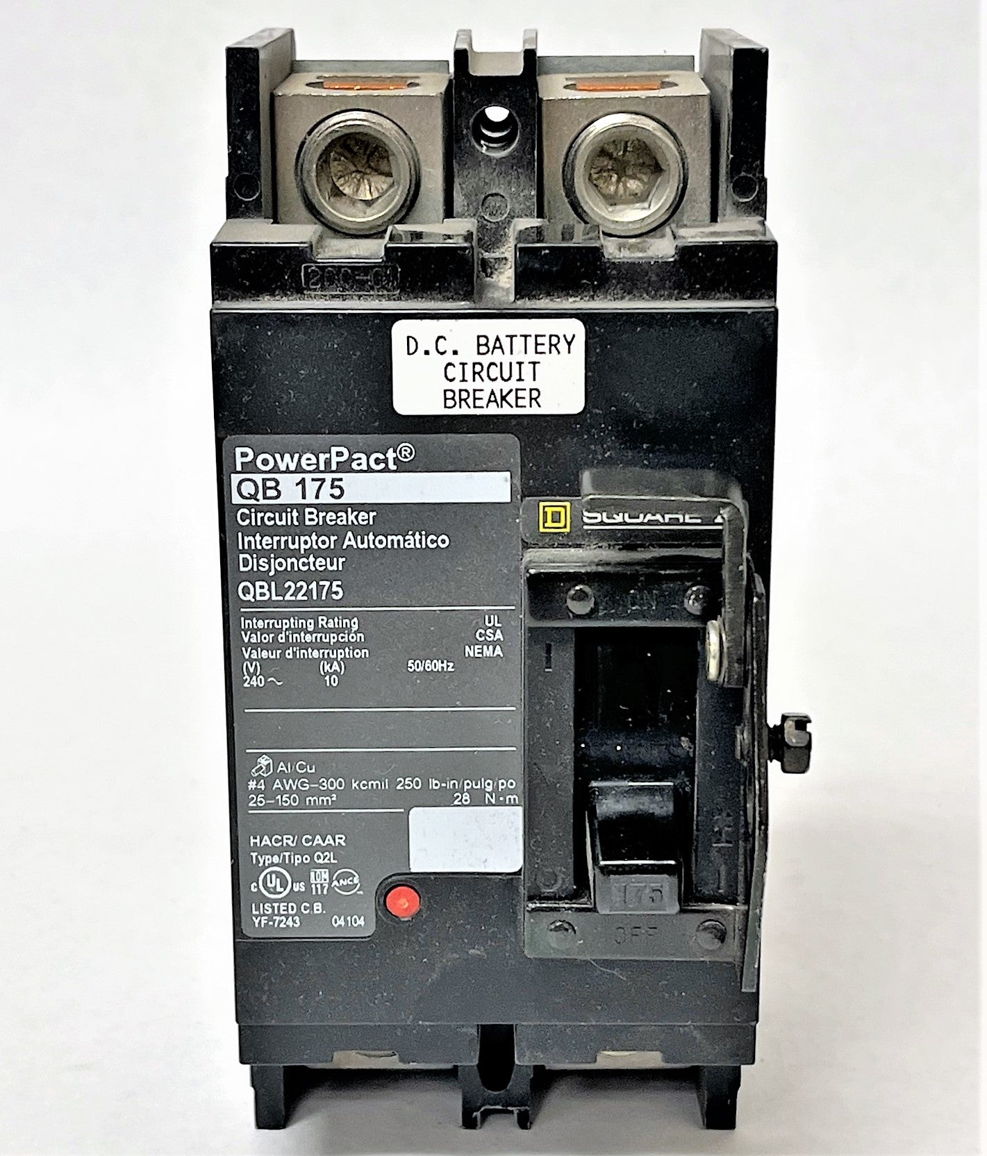 SCHNEIDER SQUARE D QBL22175 175A Circuit Breaker – cpwarehouse