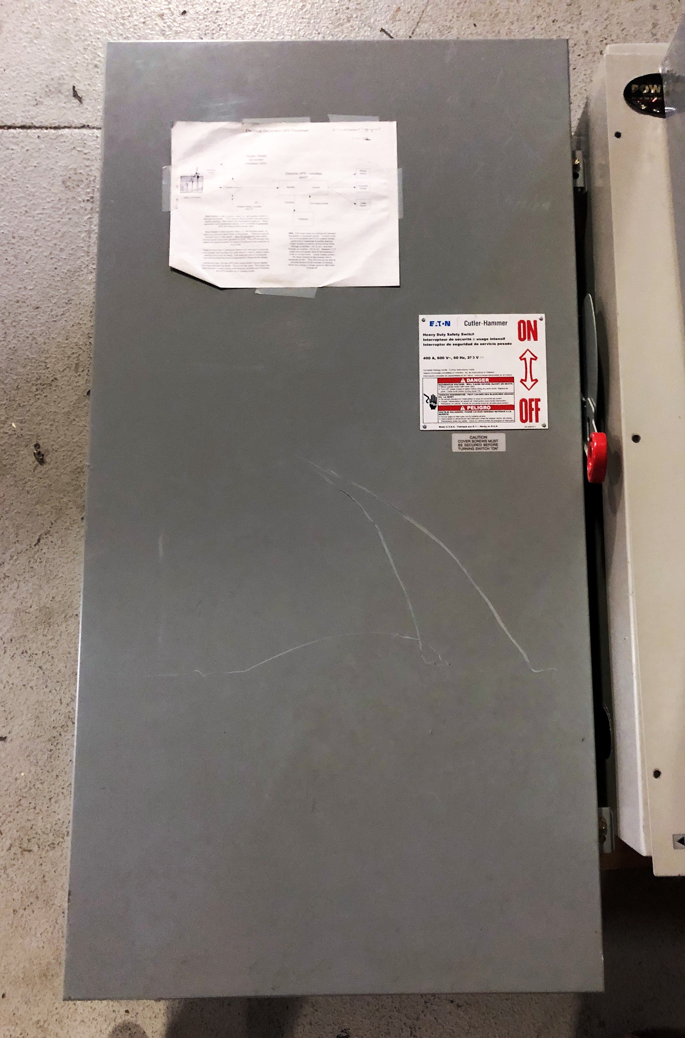 Eaton DH365UGK 400A 600V 3 Pole Wall Mount Heavy Duty Safety Switch ...